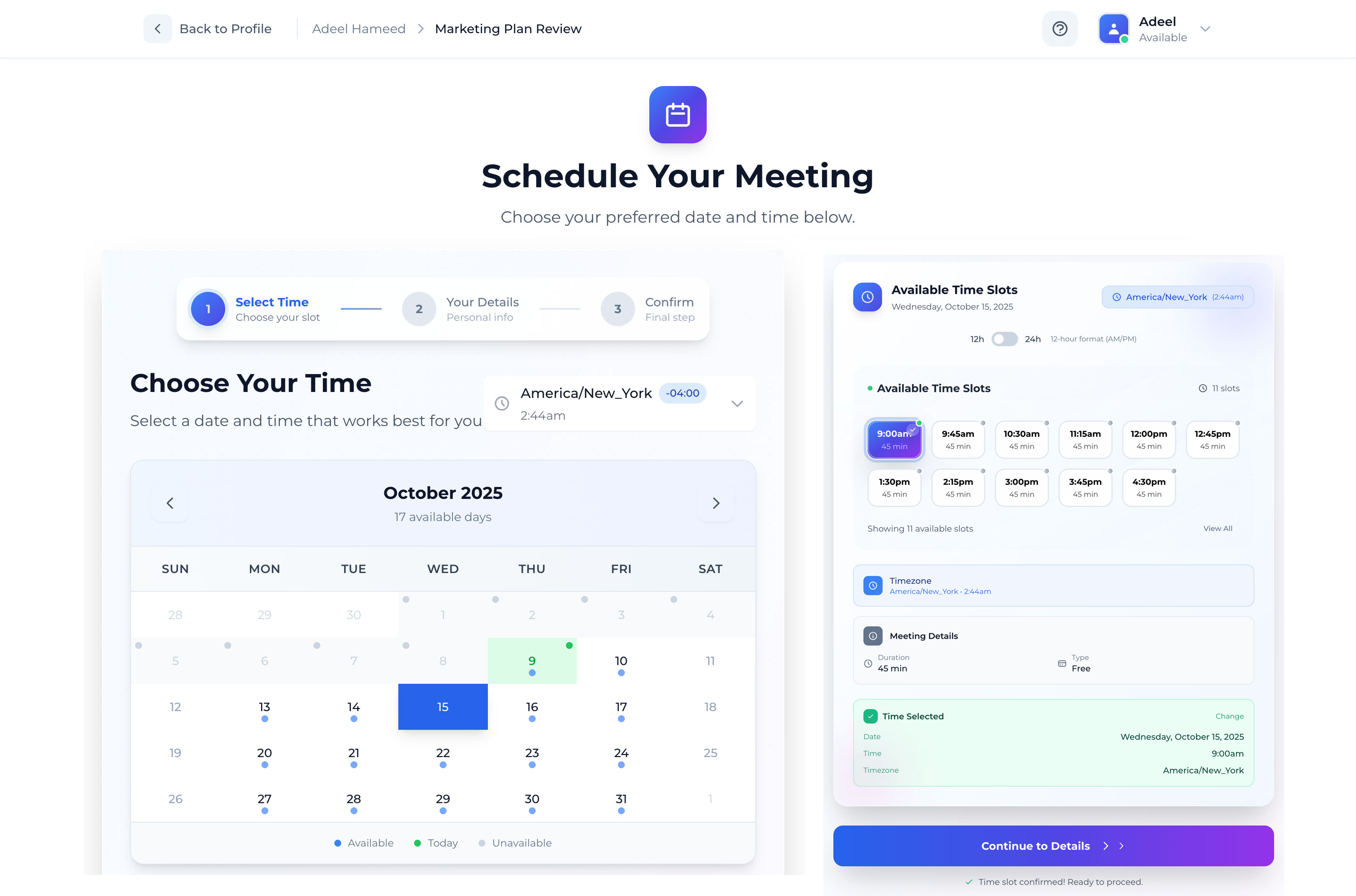 ProSchedule Dashboard