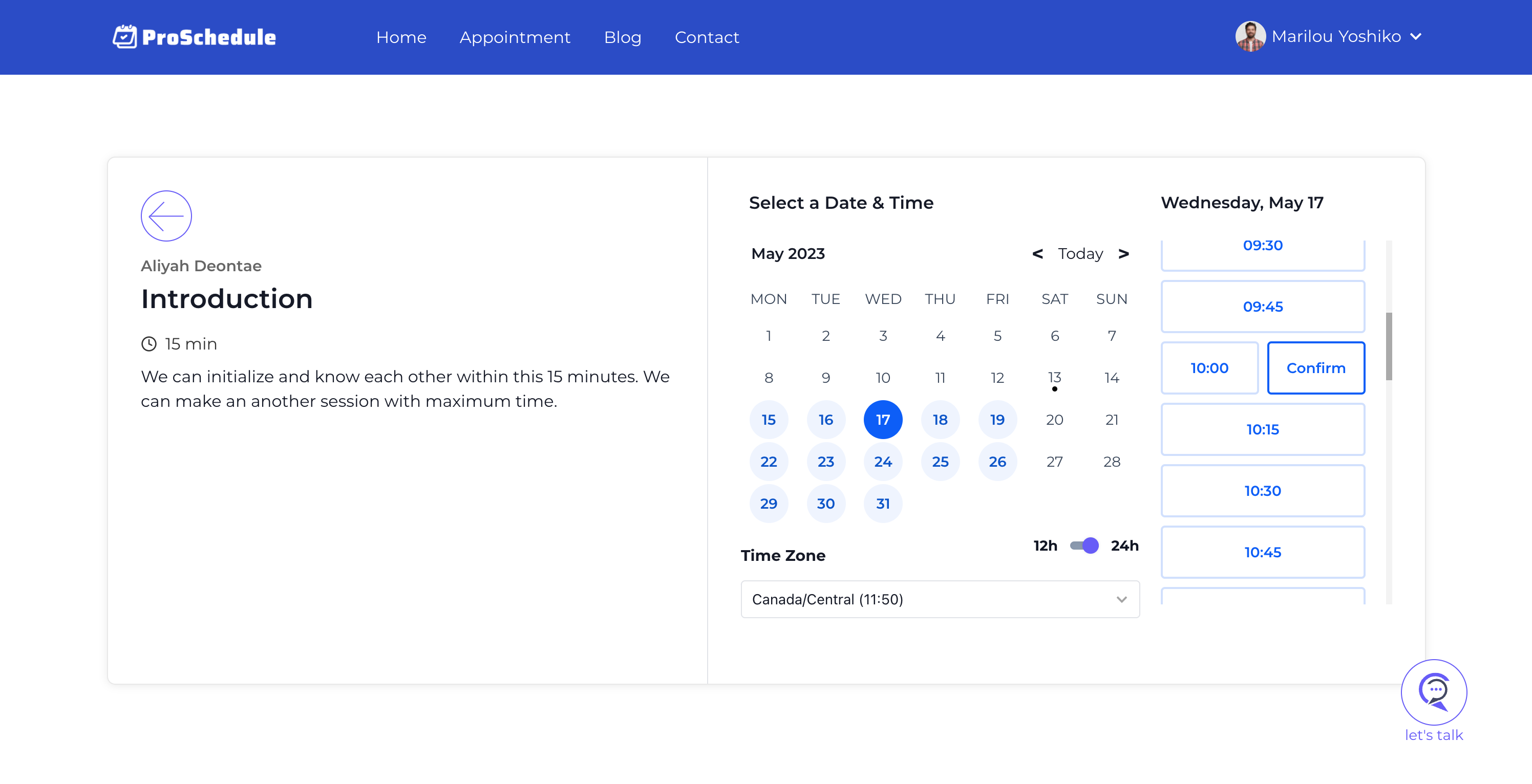 Let's make an appointment